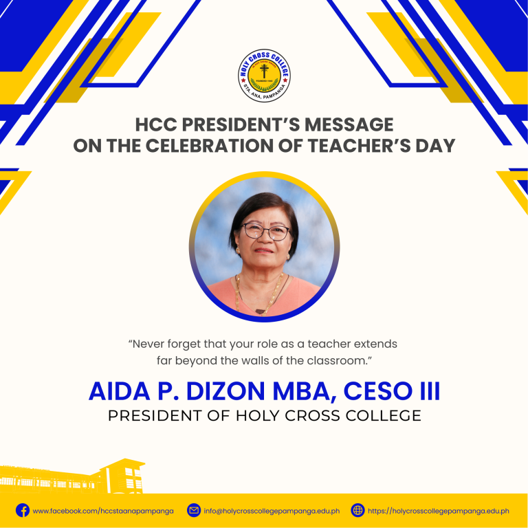 Message From The President – Holy Cross College